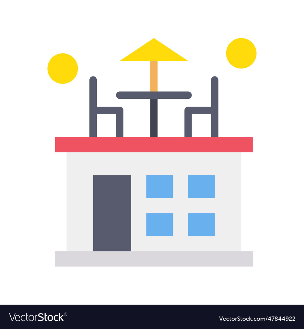 Rooftop icon image Royalty Free Vector Image - VectorStock