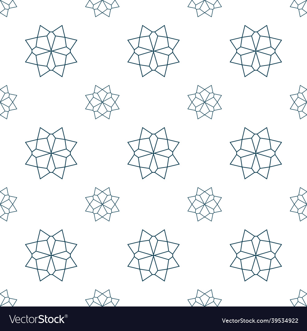 Single-colored hand-drawn repeat pattern Vector Image