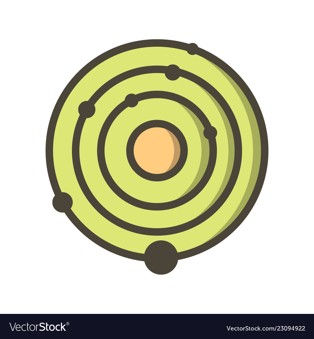 Solar system icon Royalty Free Vector Image - VectorStock