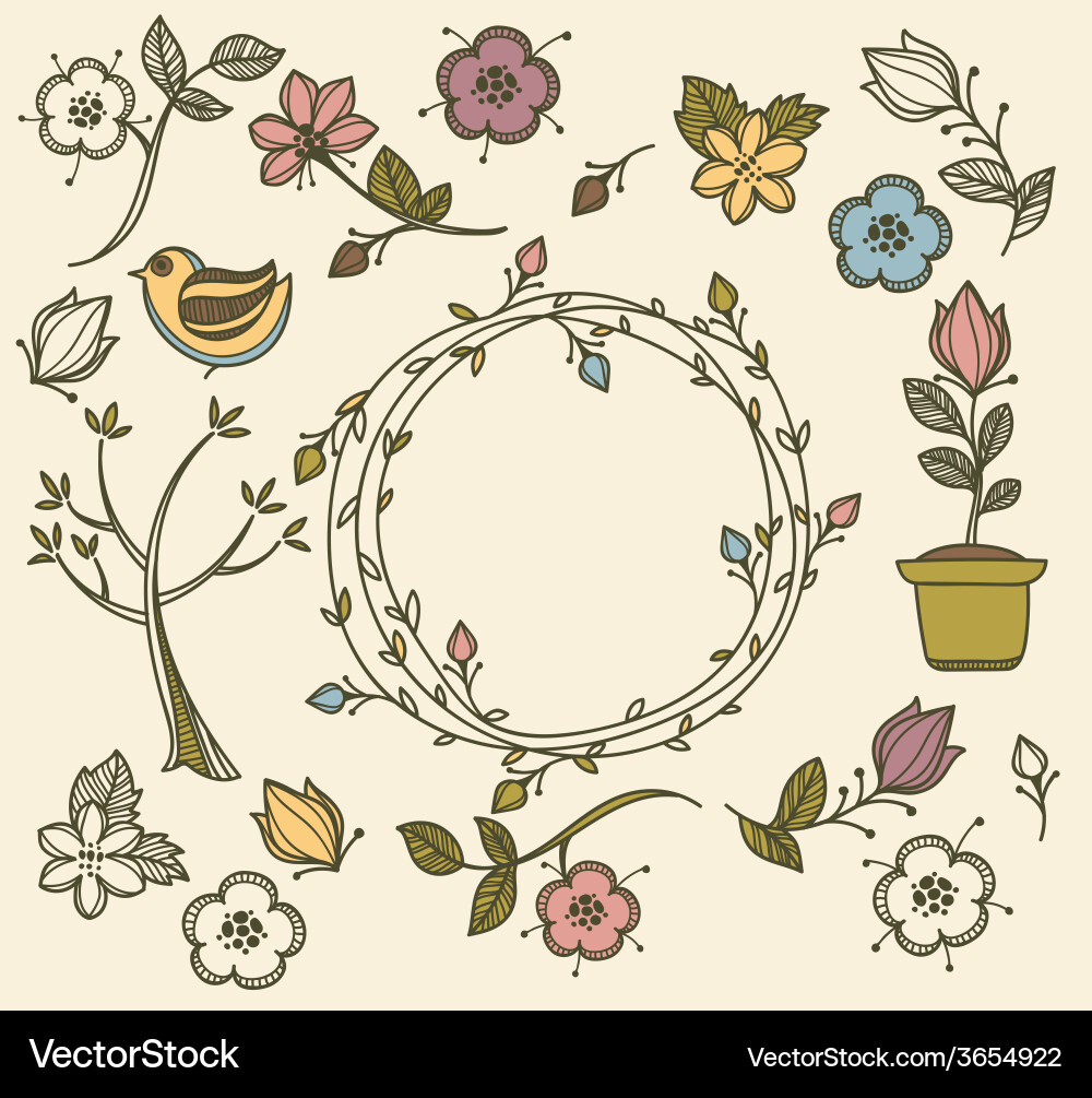 Spring doodle Royalty Free Vector Image - VectorStock