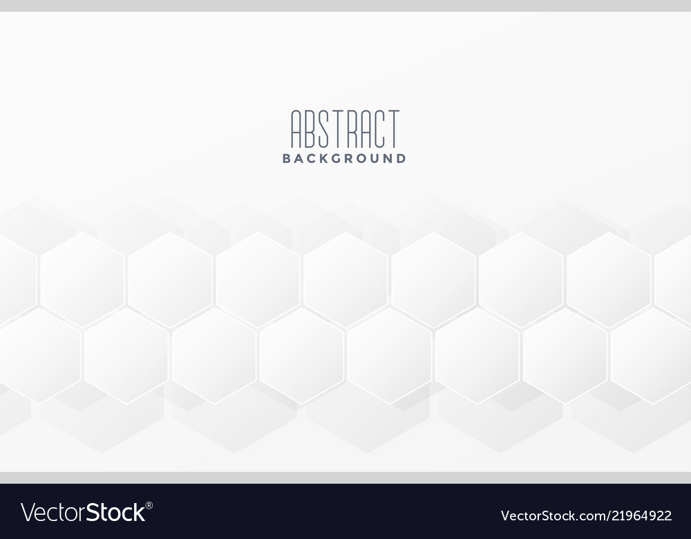 Subtle white background with hexagonal pattern Vector Image