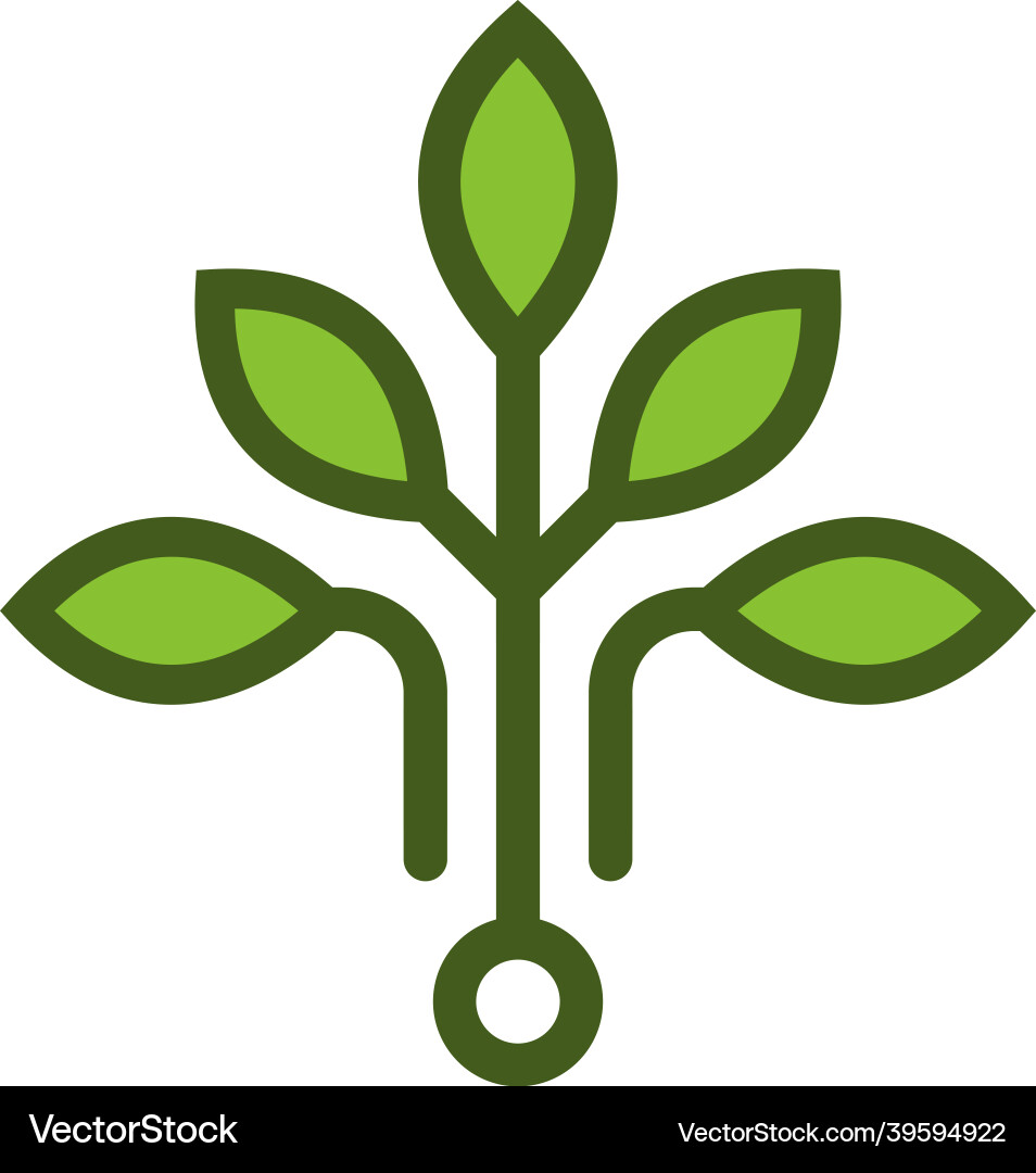 Tree tech logo Royalty Free Vector Image - VectorStock