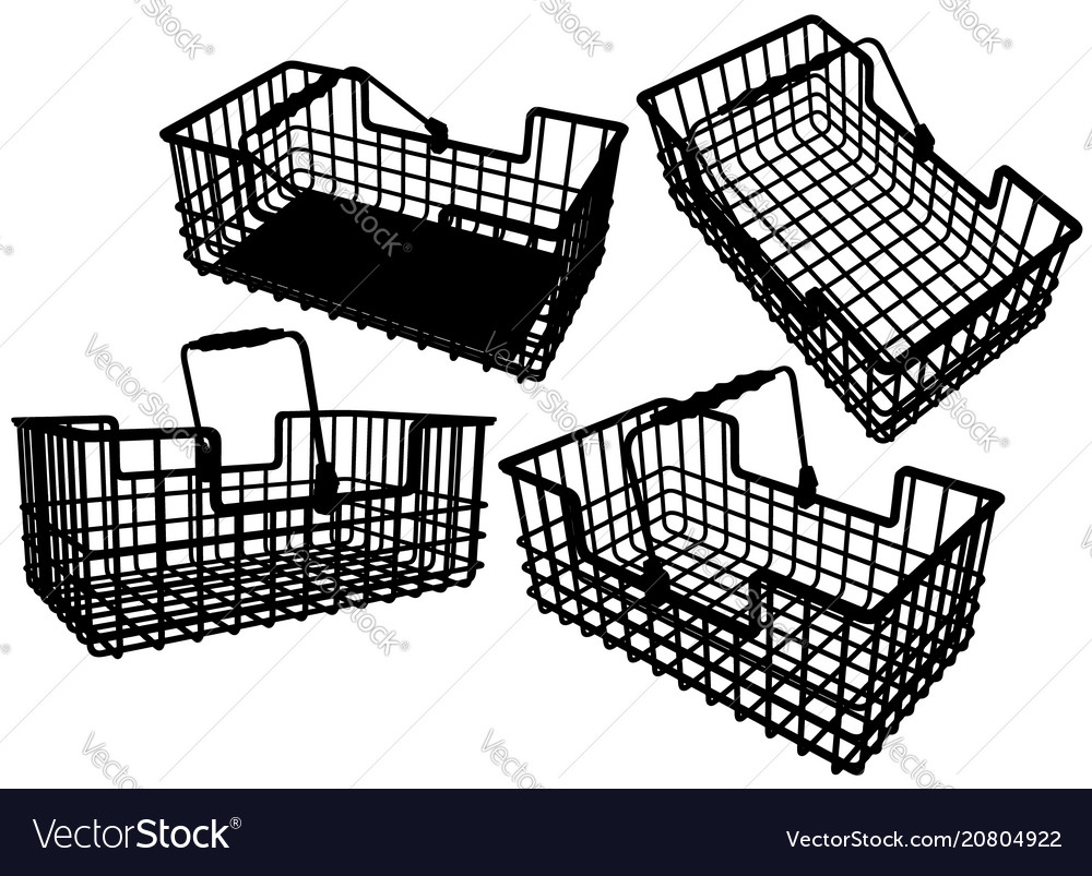 Wire basket Royalty Free Vector Image - VectorStock