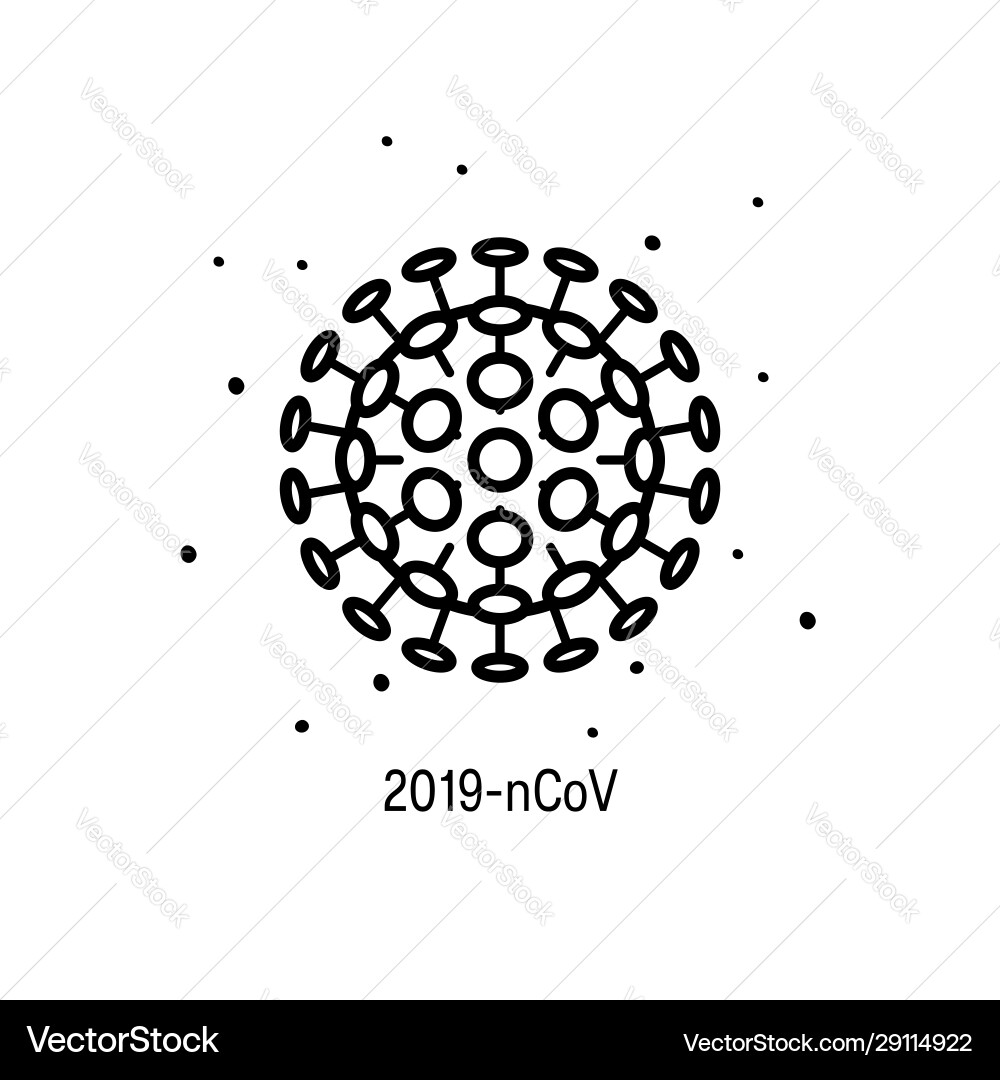 Wuhan 2019-ncov icon in flat style Royalty Free Vector Image