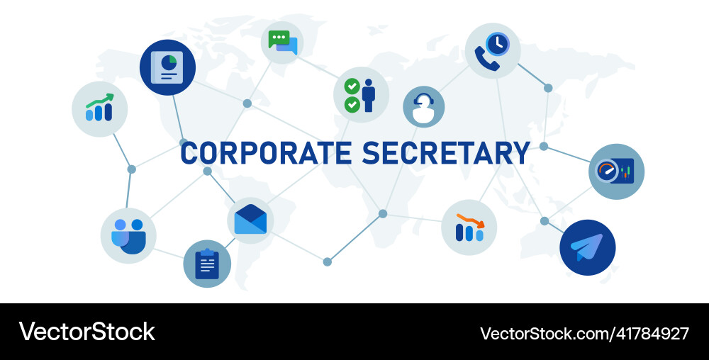 Corporate secretary investor relations Royalty Free Vector