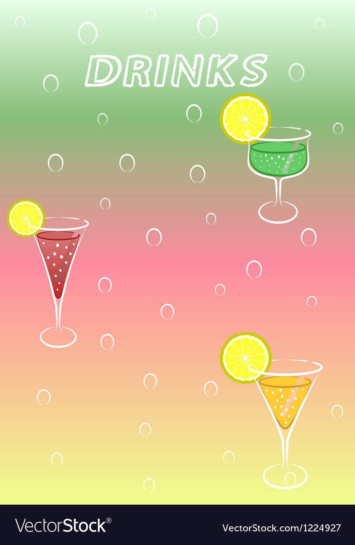 Drinks menu Royalty Free Vector Image - VectorStock