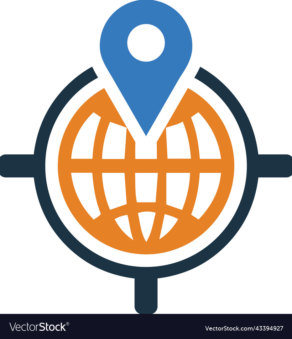 Geo targeting icon glyph style eps Royalty Free Vector Image