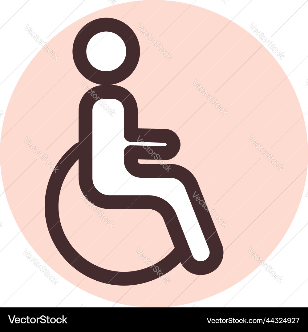 Hotel wheelchair accessible on a white Royalty Free Vector