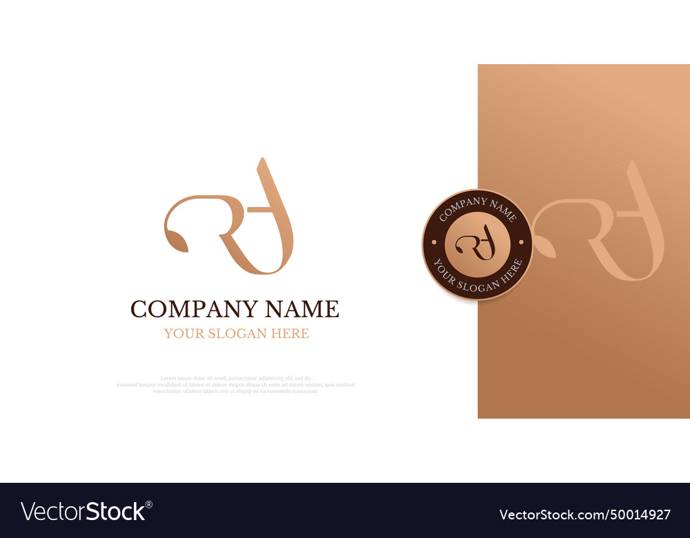 Initial ra logo design template Royalty Free Vector Image