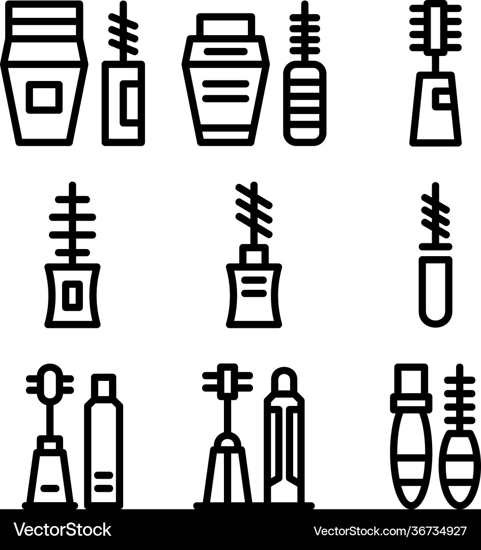 Mascara icon or logo isolated sign symbol Vector Image