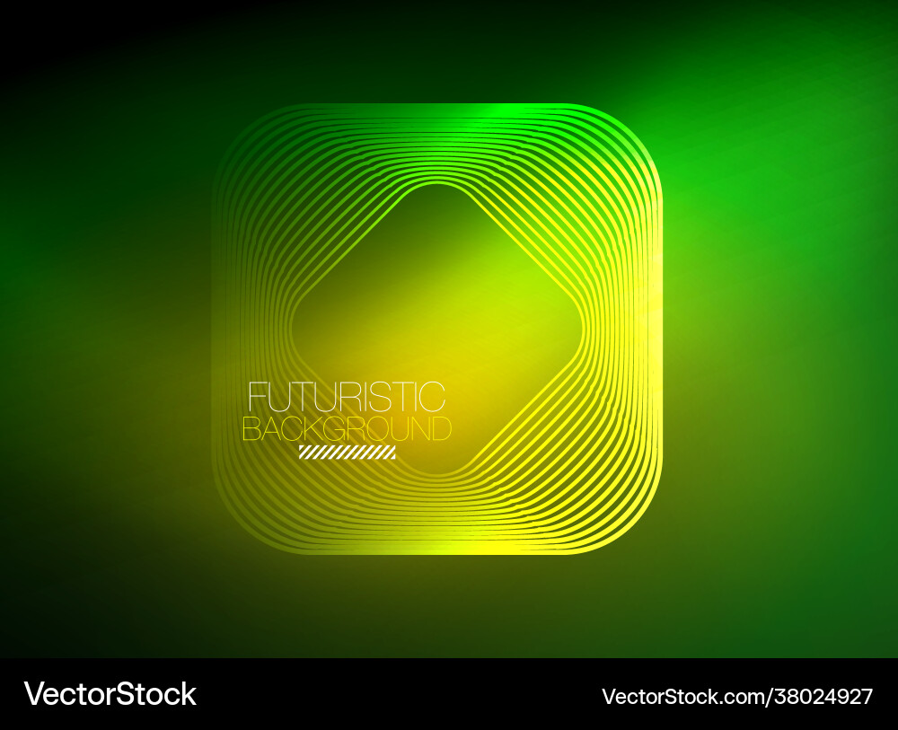 Neon color square shape lines abstract background Vector Image
