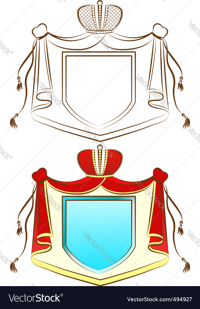 Royal shield Royalty Free Vector Image - VectorStock