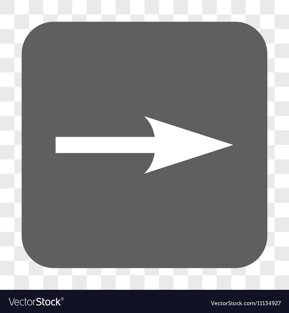 Sharp arrow right rounded square button Royalty Free Vector