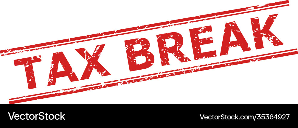 Tax break seal with unclean surface and double Vector Image