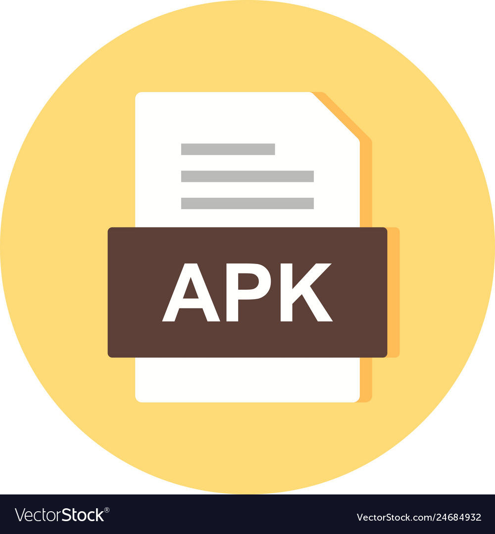 Apk file document icon Royalty Free Vector Image