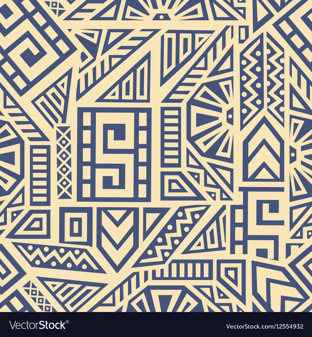 Aztec seamless pattern Royalty Free Vector Image