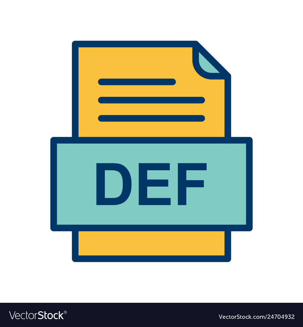 Def File Document Icon Royalty Free Vector Image