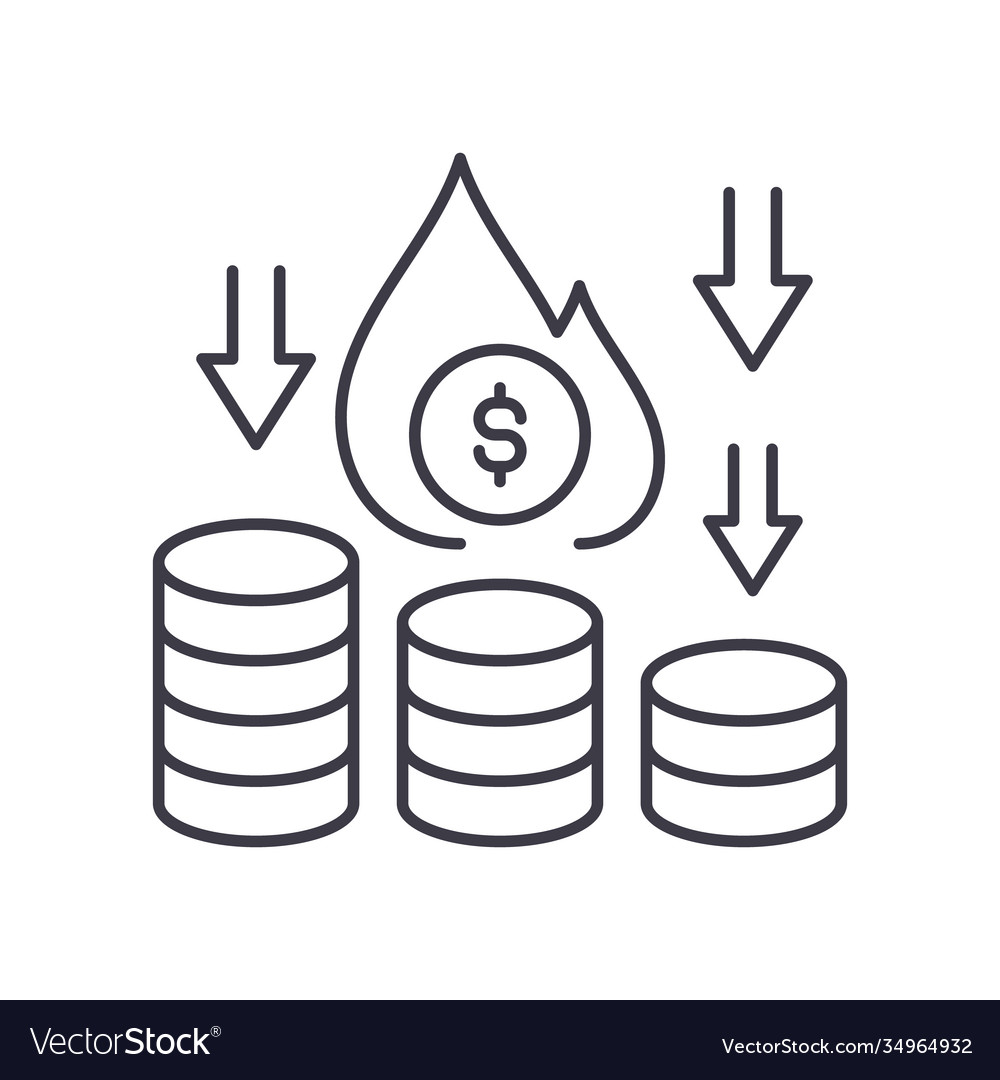 Deflation icon linear isolated thin Royalty Free Vector