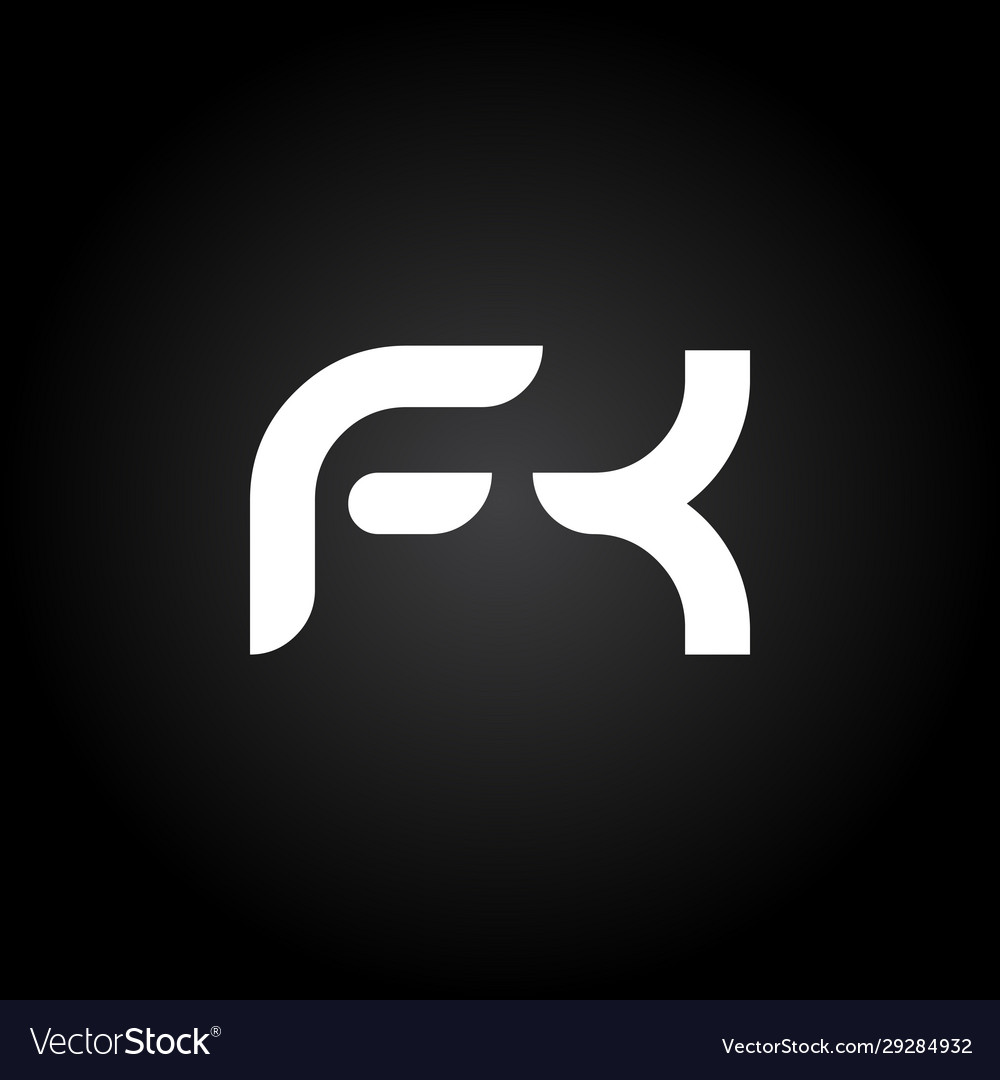 Initial letter fk logo design template creative Vector Image