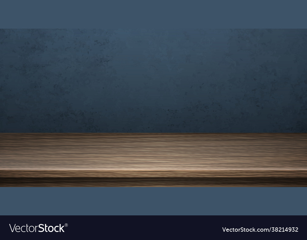 Large table top made solid dark wood blue Vector Image