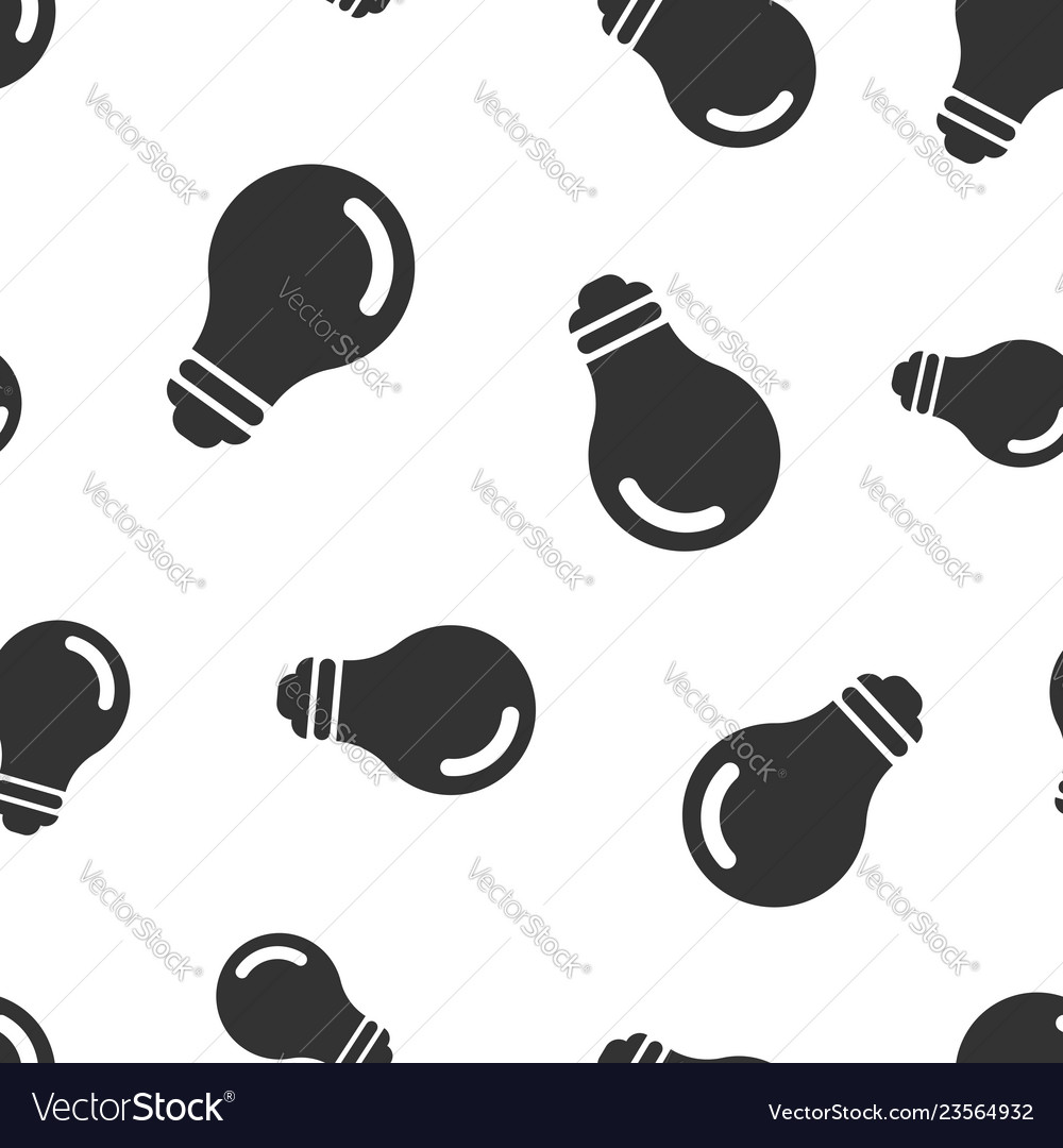 Light bulb icon seamless pattern background Vector Image