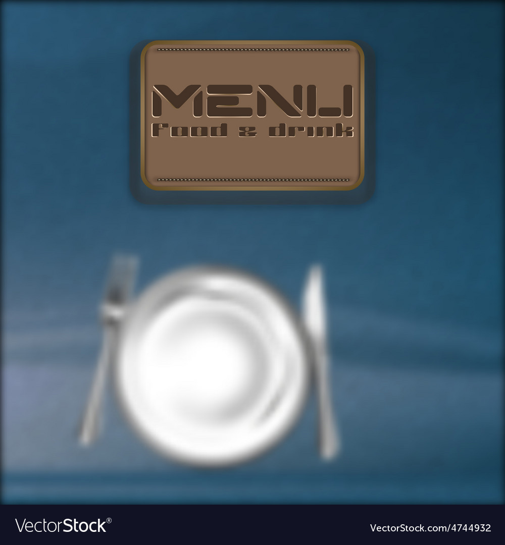 Menu background blur Royalty Free Vector Image