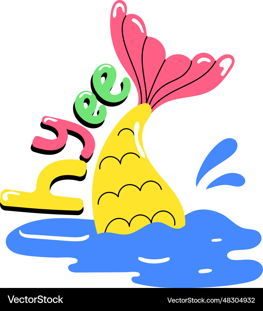 Mermaid tail Royalty Free Vector Image - VectorStock