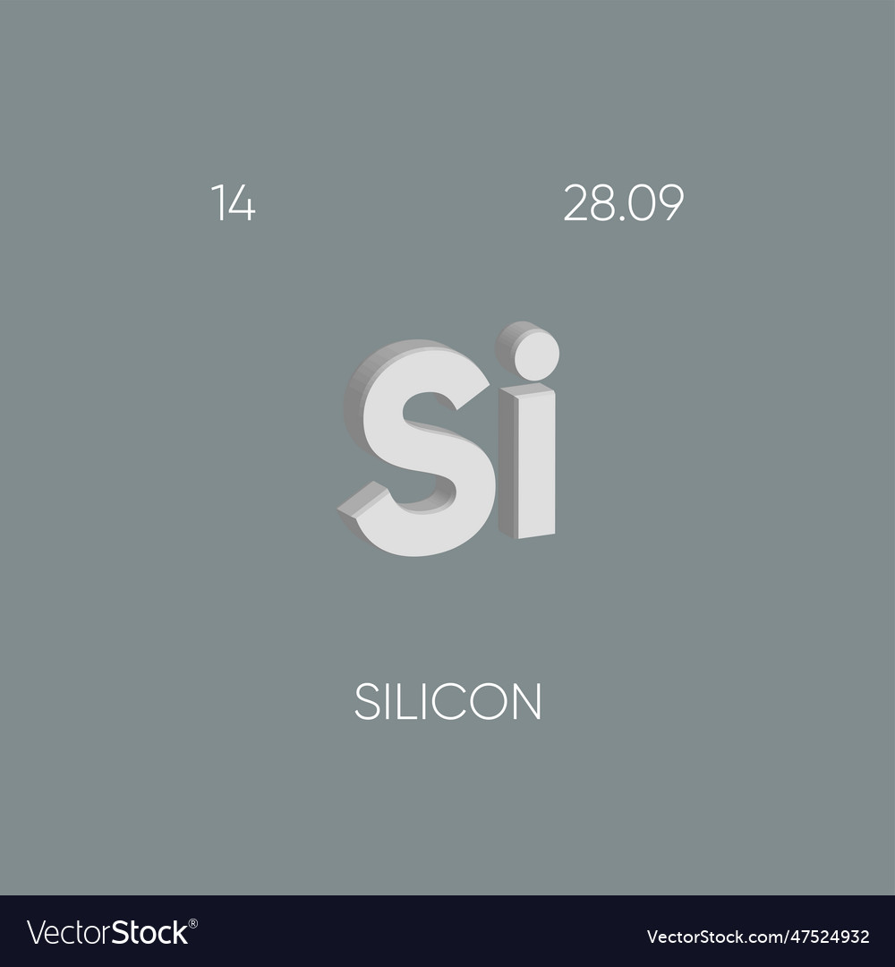 One of the periodic table elements with name Vector Image