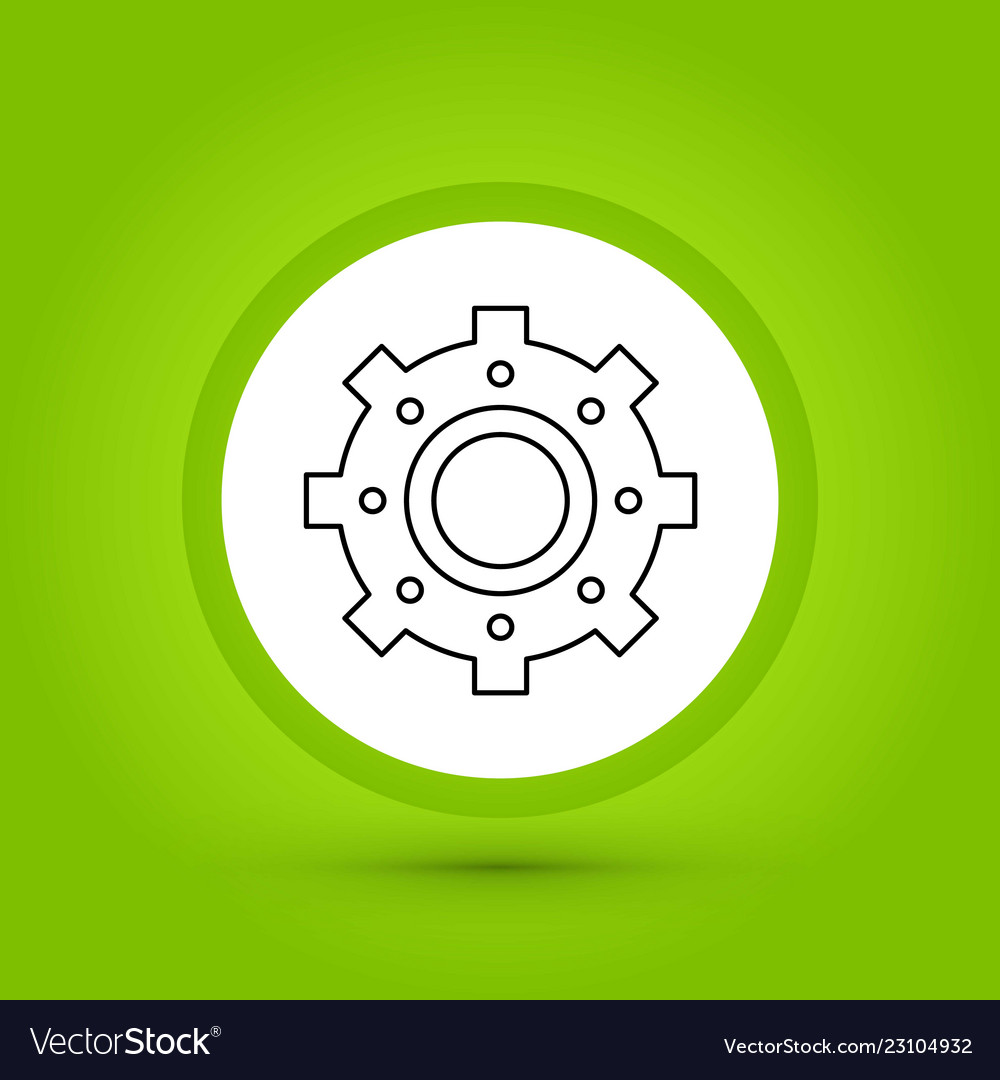 Setting icon in creative design with elements Vector Image
