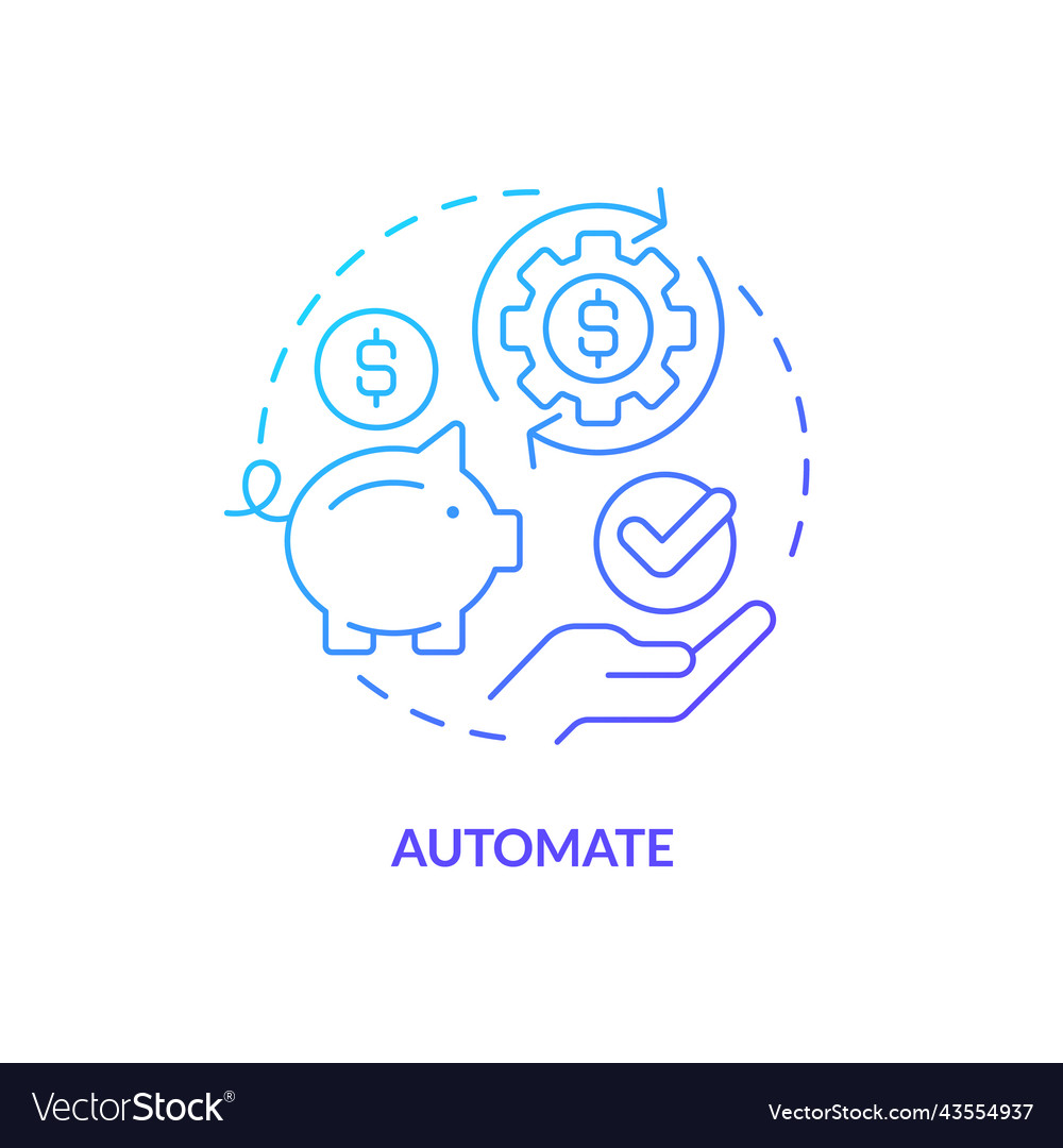 Automate blue gradient concept icon Royalty Free Vector Automate blue gradient concept icon Royalty Free Vector