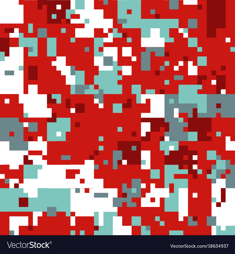 Christmas pixel pattern Royalty Free Vector Image