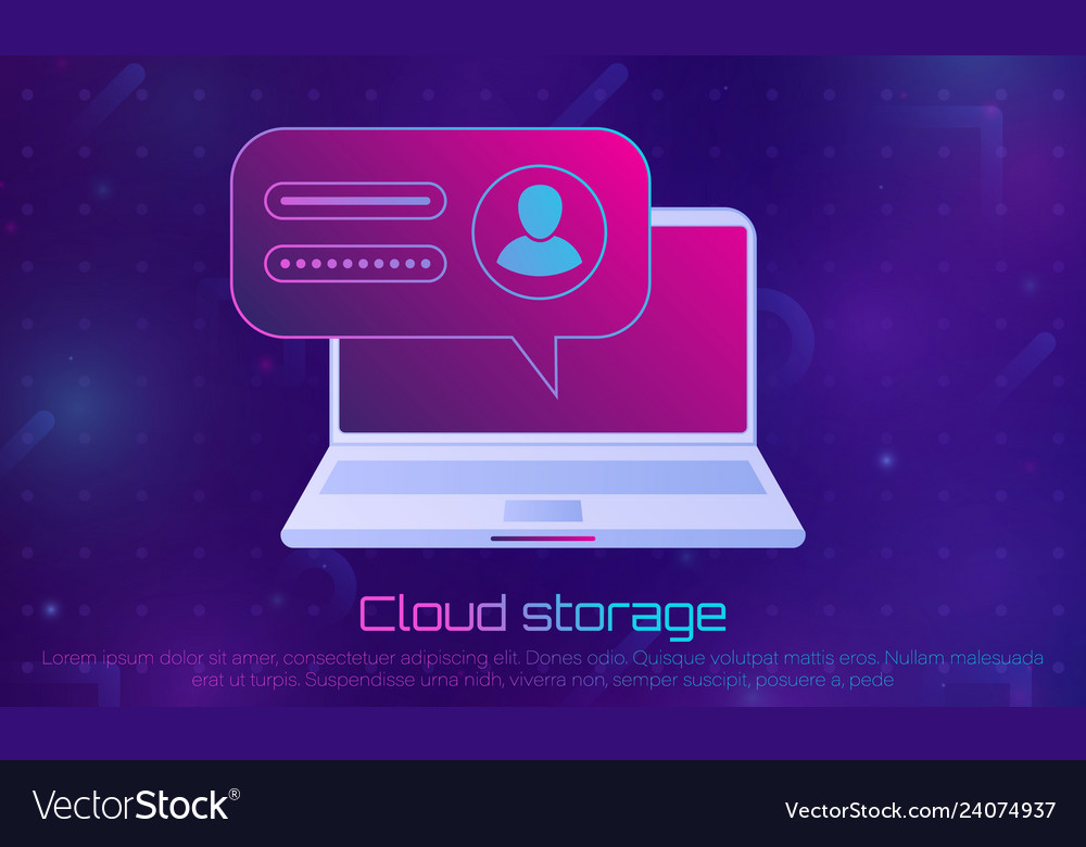 Cloud file storage Royalty Free Vector Image - VectorStock