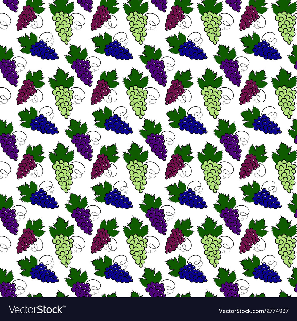 Grapes pattern Royalty Free Vector Image - VectorStock