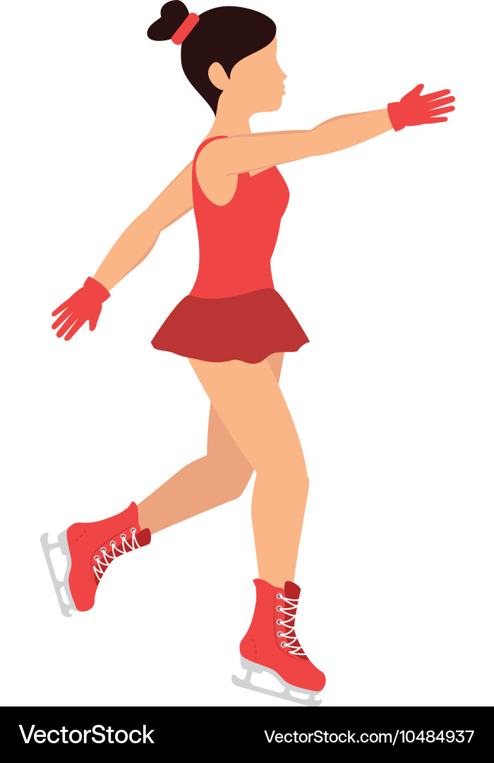 Ice skate girl Royalty Free Vector Image - VectorStock