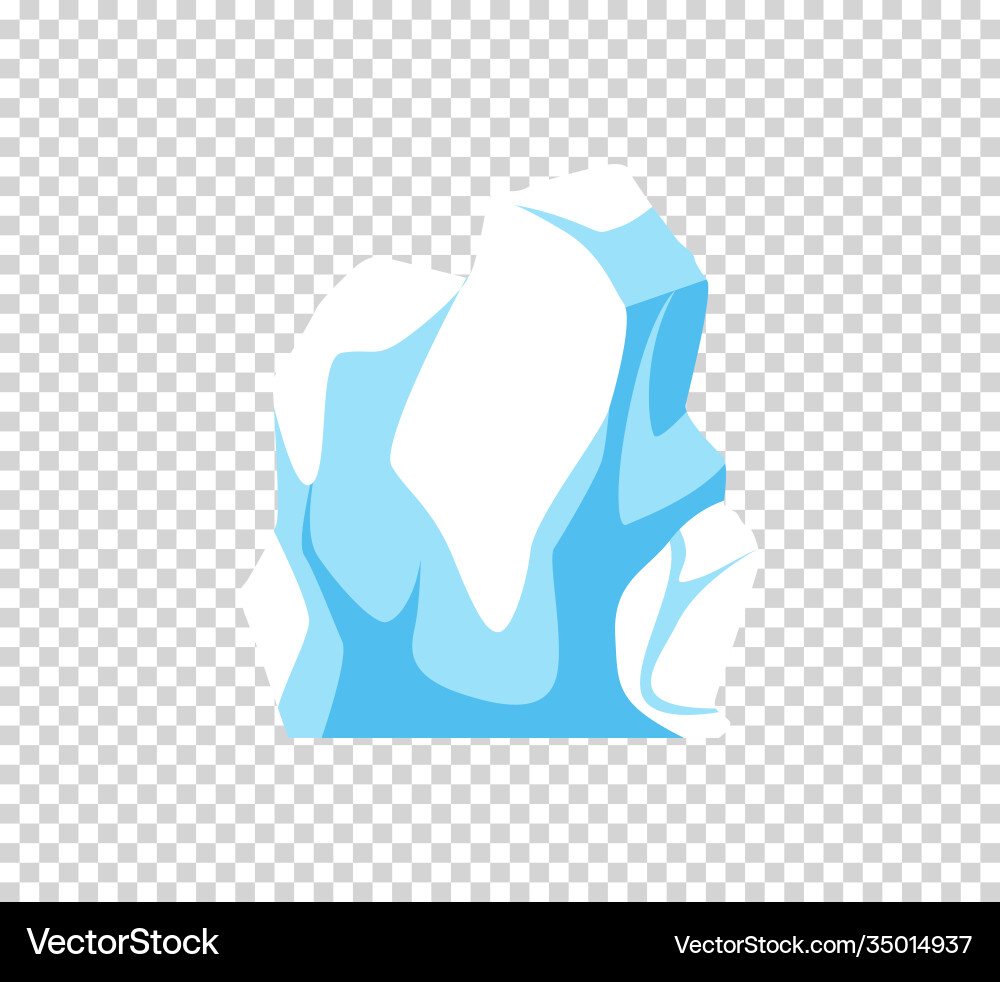 Iceberg cartoon floating ocean ice rock Royalty Free Vector