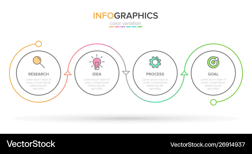 Infographic design with icons and 4 options Vector Image