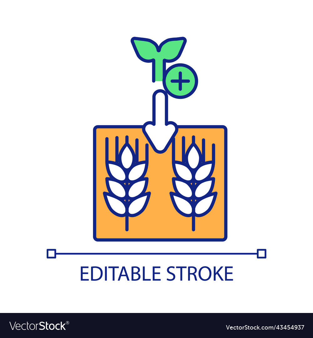 Interplanting method rgb color icon Royalty Free Vector Interplanting method rgb color icon Royalty Free Vector