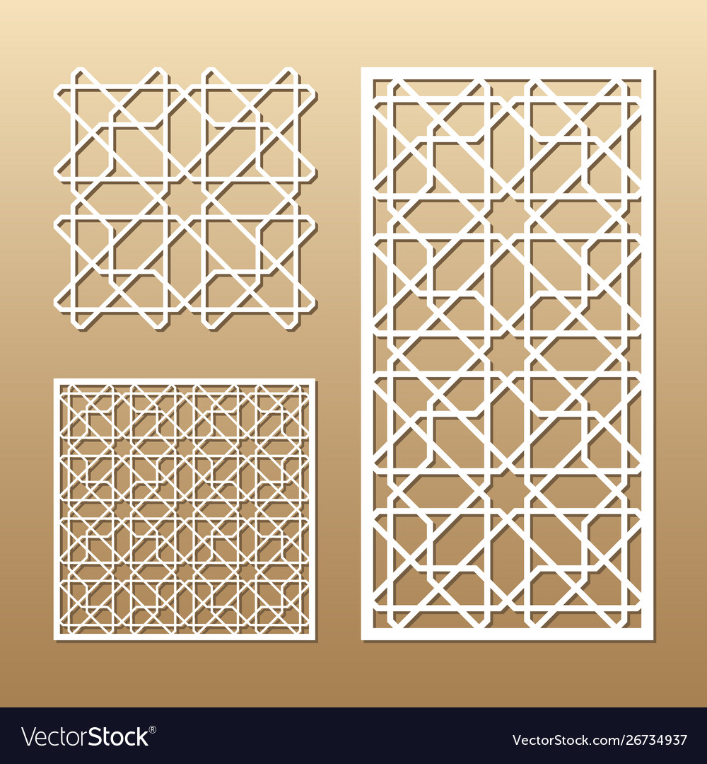 Laser cut panel Royalty Free Vector Image - VectorStock