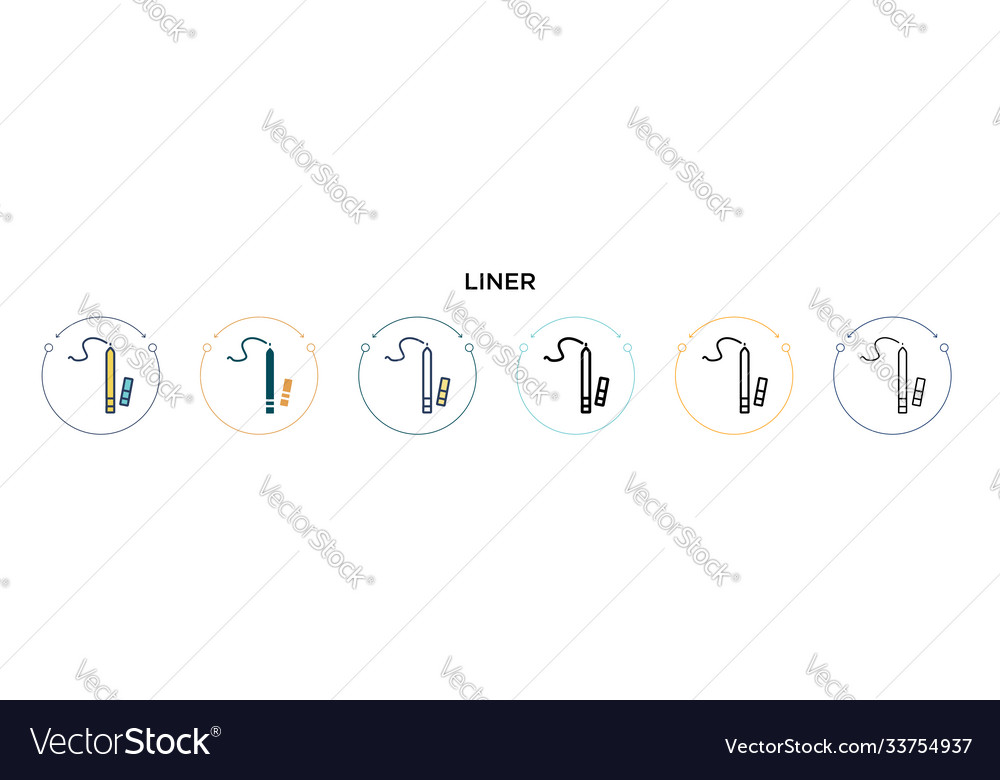 Liner icon in filled thin line outline and stroke Vector Image