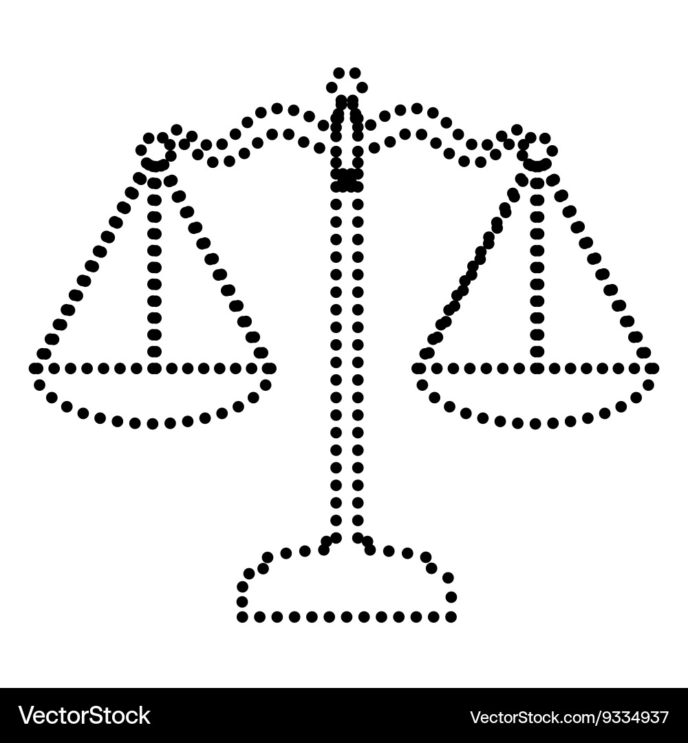 Scales balance sign Royalty Free Vector Image - VectorStock