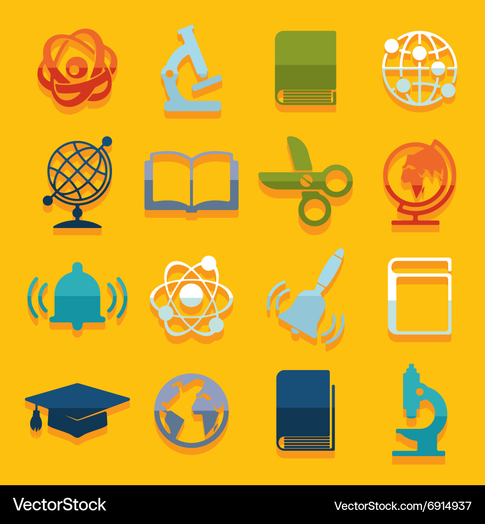 Set of education icons Royalty Free Vector Image