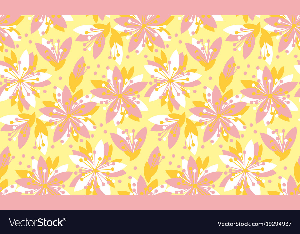 Spring floral seamless pattern Royalty Free Vector Image