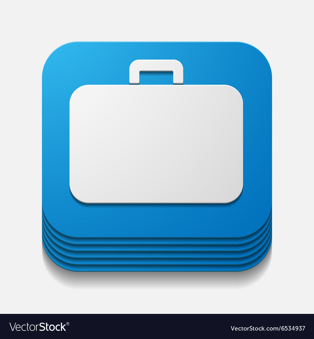 Square button portfolio Royalty Free Vector Image