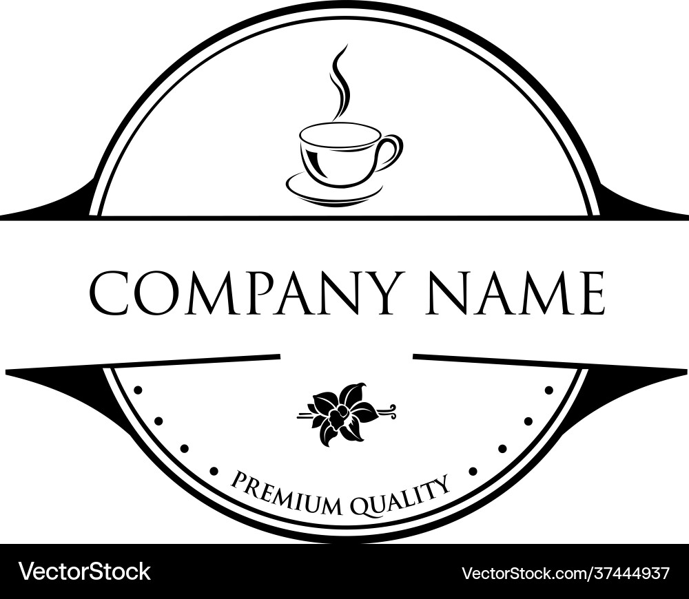 Tea logo template for organic green shop Vector Image