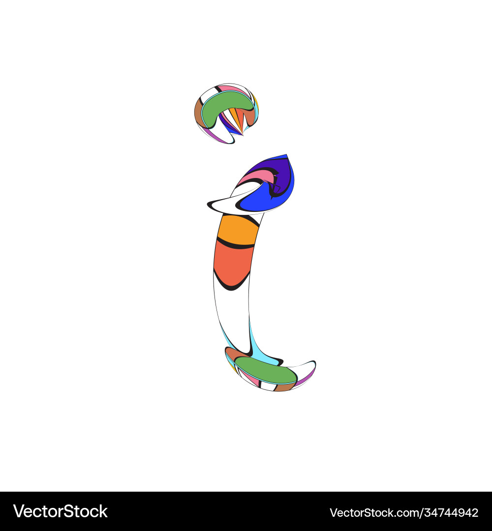 Alphabet typography logo letter with cartoon Vector Image