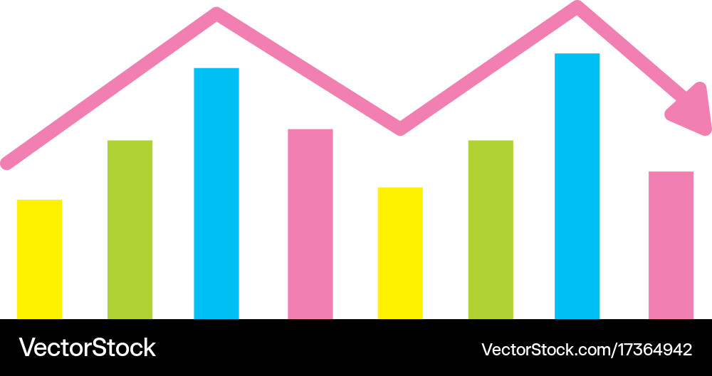 Business statistic graph to company information Vector Image