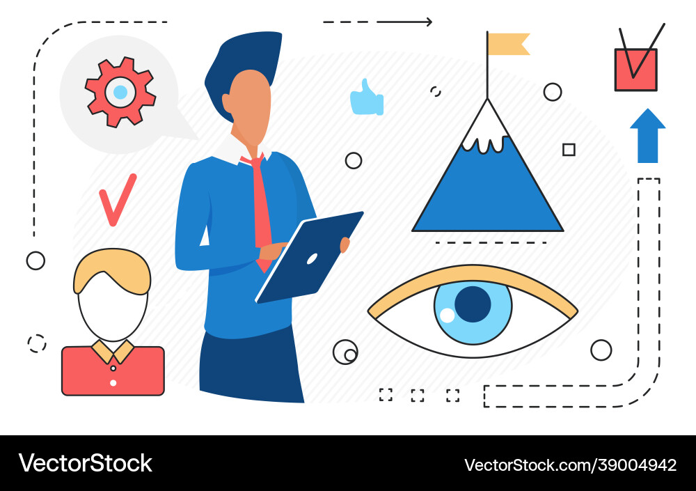 Business vision entrepreneur people Royalty Free Vector