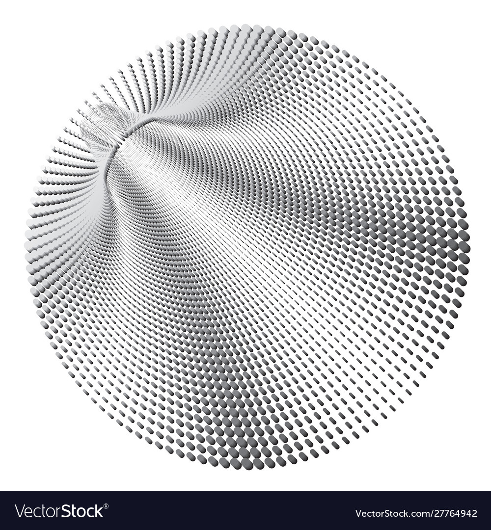 Dotted halftone spiral pattern or texture Vector Image