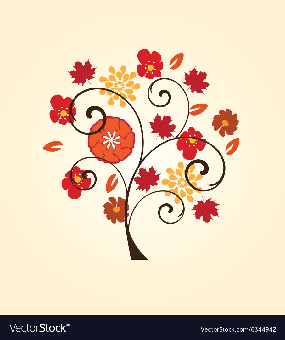 Fall tree Royalty Free Vector Image - VectorStock