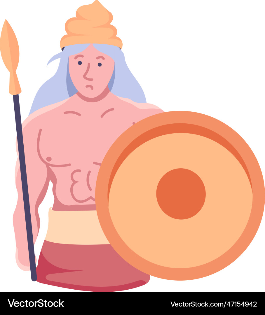 Minoan warrior Royalty Free Vector Image - VectorStock